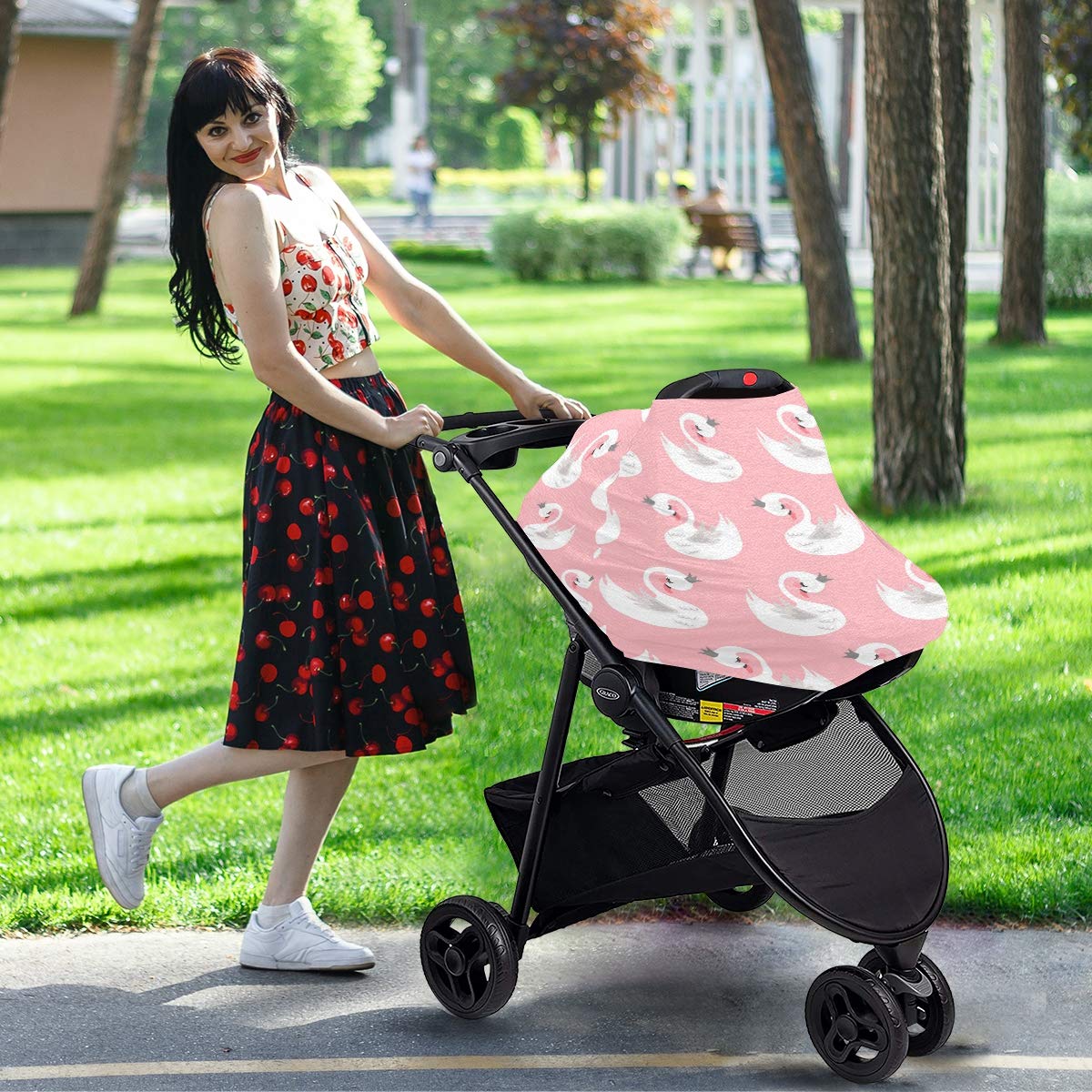 Nursing Cover Breastfeeding Scarf Swan - Baby Car Seat Covers, Stroller Cover, Carseat Canopy (902b6)