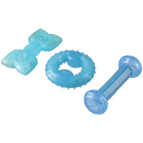 GetCoupon Pet Teether Cooling Chew Toy, Cleaning Teeth and Protects Oral, for Aggressive Chewers Tough Dog Tough Dog Dental Chews Toy(Dumbbell Shaped)
