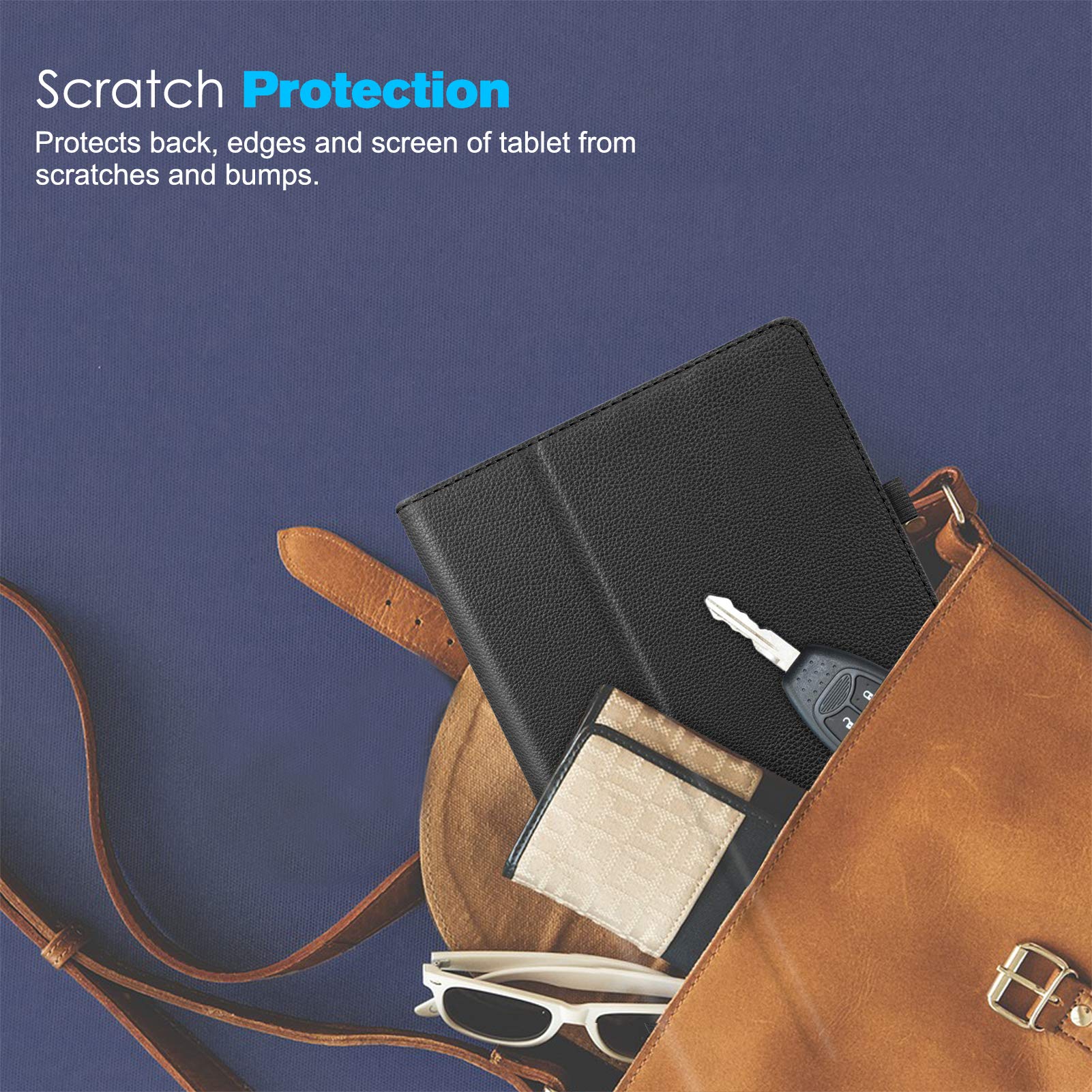 Fintie Case for RCA 11 Delta Pro 11.6 inch / 2019 RCA Galileo Pro 11.5" RCT6513W87DK5E 2-in-1 Tablet - Slim Fit Premium Vegan Leather Folio Protective Stand Cover with Pencil Holder (Black)