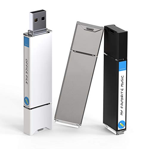 MEINAMI 16GB USB3.0 USB Flash Drive with Writable Label USB Thumb Drive with Sticker Memory Stick with Tag,3 Pack