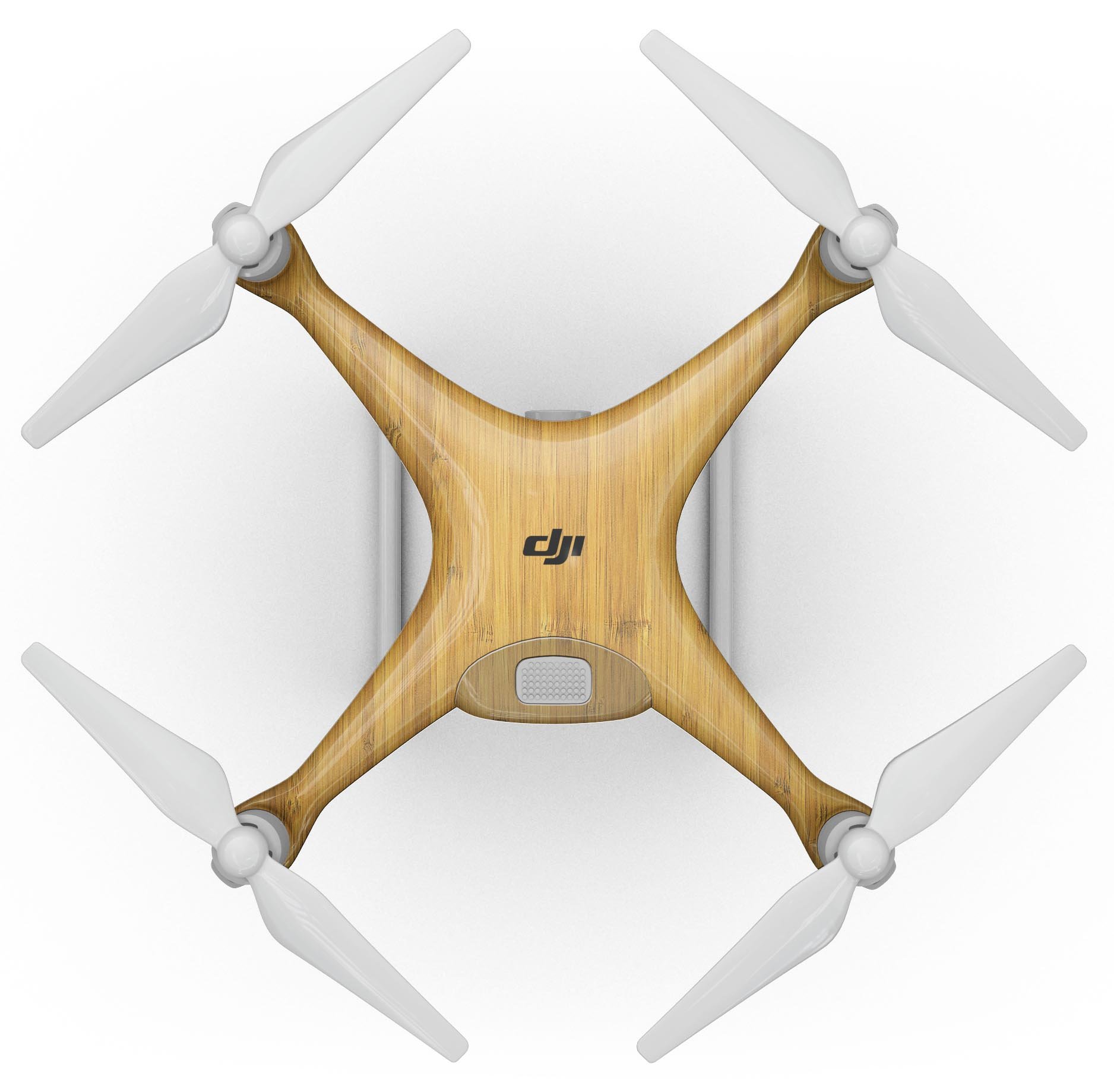 Design Skinz Design Skinz Real Light Bamboo Wood Full-Body Wrap Decal Skin-Kit Compatible with The Drone DJI Phantom 4