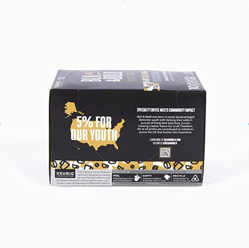 Blk & Bold Smoove Operator | Dark Roast | Keurig K-Cup Coffee Pods | Fair Trade Certified Specialty Coffee | B Corp | Black Owned Business | 60 Pods