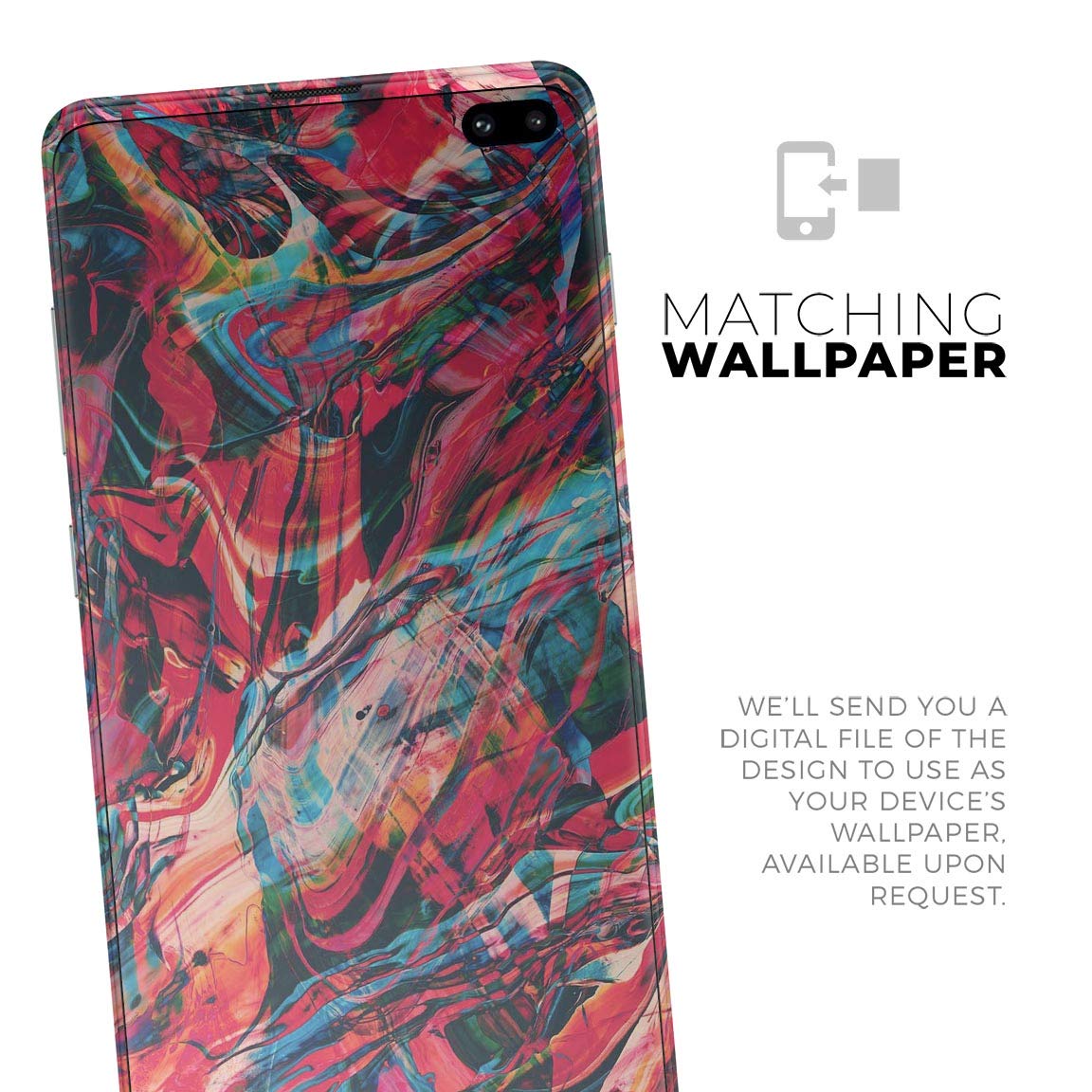 DesignSkinz Liquid Abstract Paint Remix V87 Protective Vinyl Decal Wrap Skin Cover Compatible with The Samsung Galaxy S20 (Screen Trim & Back Glass Skin)