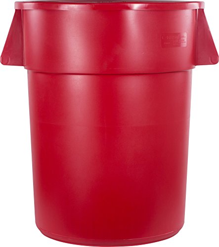 Carlisle FoodService Products CFS 34105505 Bronco Round Waste Container Only, 55 Gallon, Red