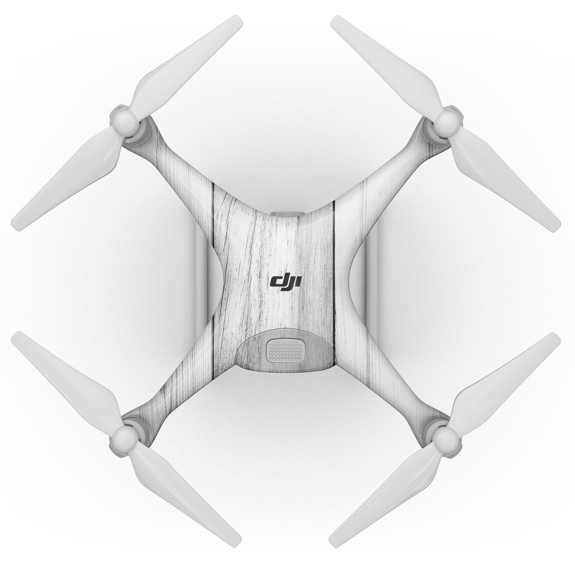 Design Skinz Design Skinz White & Gray Wood Planks Full-Body Wrap Decal Skin-Kit Compatible with The Drone DJI Phantom 4