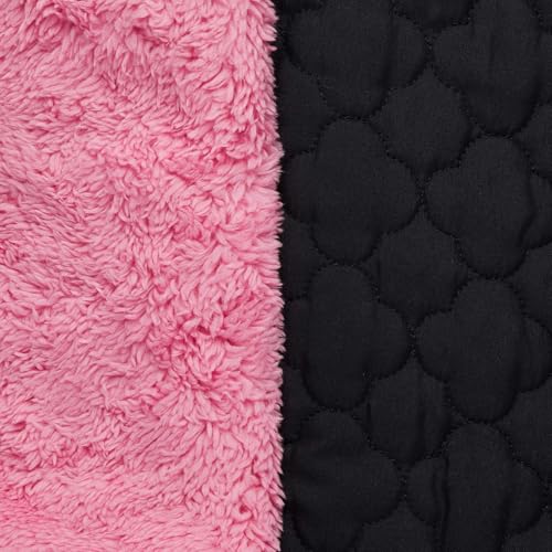 Tadpoles Quilted Stroller & Car Seat Cover - Black & Pink | 27" x 20" x 2" | Made of 100% Super Soft Microfiber Polyester | Warm, Gentle & Durable | Ideal for Use as a Stroller Cover & Car Seat Cover
