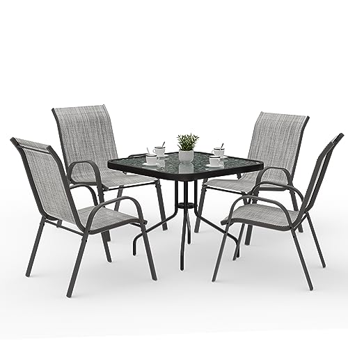 Amopatio Outdoor Dining Set for 4, Patio Table and Chairs Set