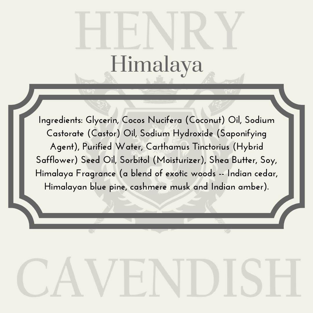 Henry Cavendish Himalaya Shaving Kit with - Shaving Soap with Shea Butter & Coconut Oil. Long Lasting 3.8 oz Puck Refill, plus Gentleman's Stainless Steel Shaving Soap Bowl.