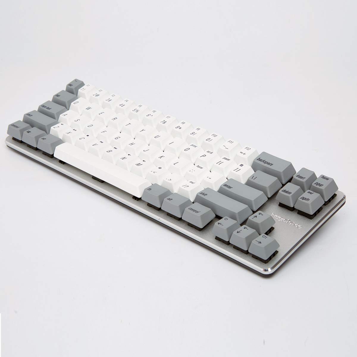 Qisan Holiday Sale 10% Discount off Mechanical Keyboard Gaming Keyboard Kailh Blue Switch Wired Backlit PBT Keycaps Mini Design (60%) 68 Keys Keyboard Magicforce (White Gray Combo)