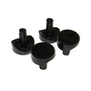 3/4" Coved Stem Bumper Fits Into 1/4" Inch Round Hole Patio Outdoor Furniture Chairs Protectors, Choose Color Black (32)