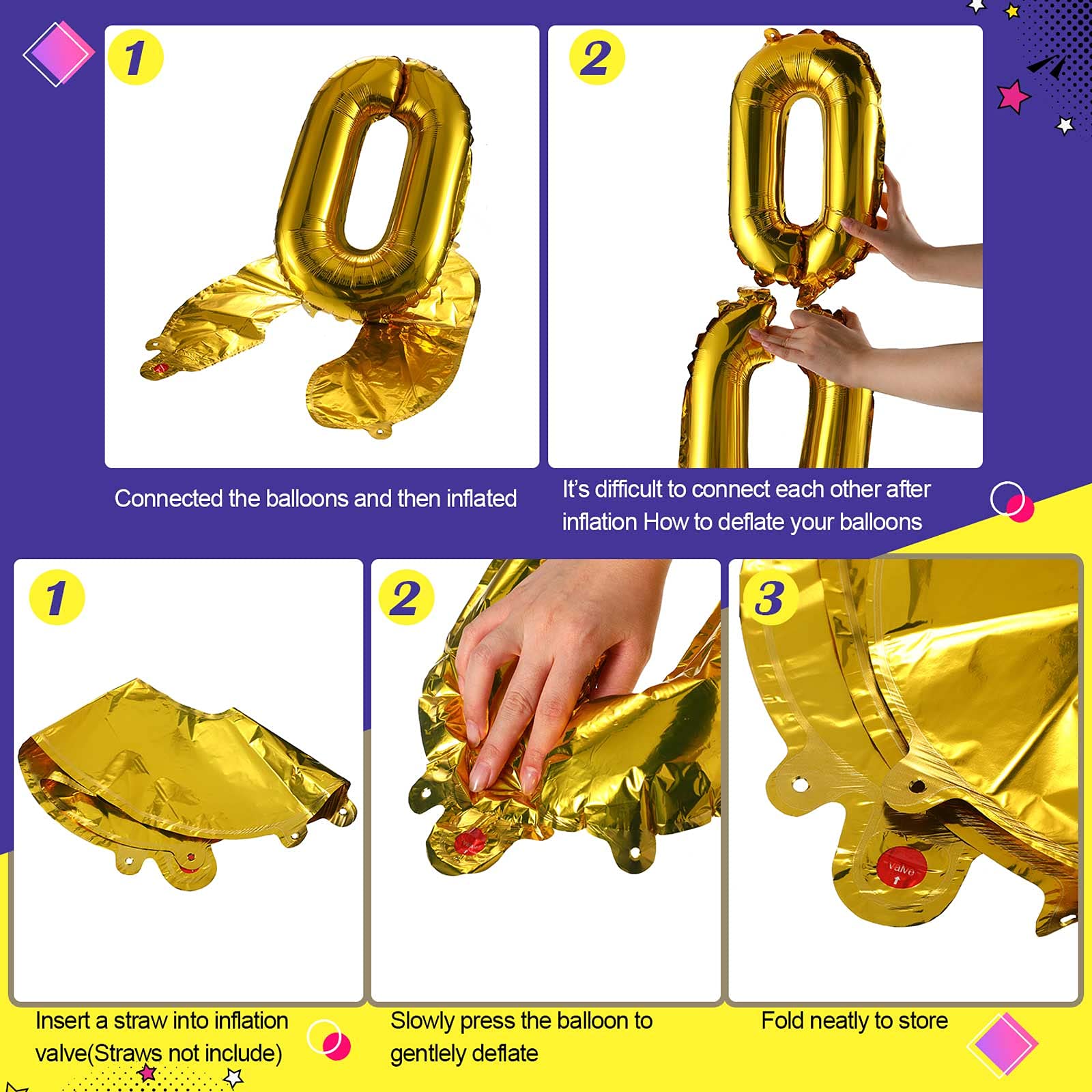80s 90s Party Decorations Supplies Includes Inflatable Radio Boombox Backdrop Inflatable Mobile Phone and 16 Inch Gold Foil Chain Balloons for 80s 90s Party (Novel Style)