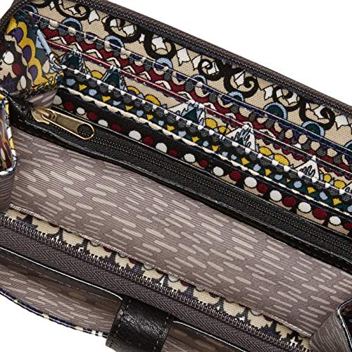 Sakroots Women's, Multi One World, 7.9in L x 1in W x 4.3in H Wristlet Drop: 6.5in, Crossbody Drop: up to 23 inches