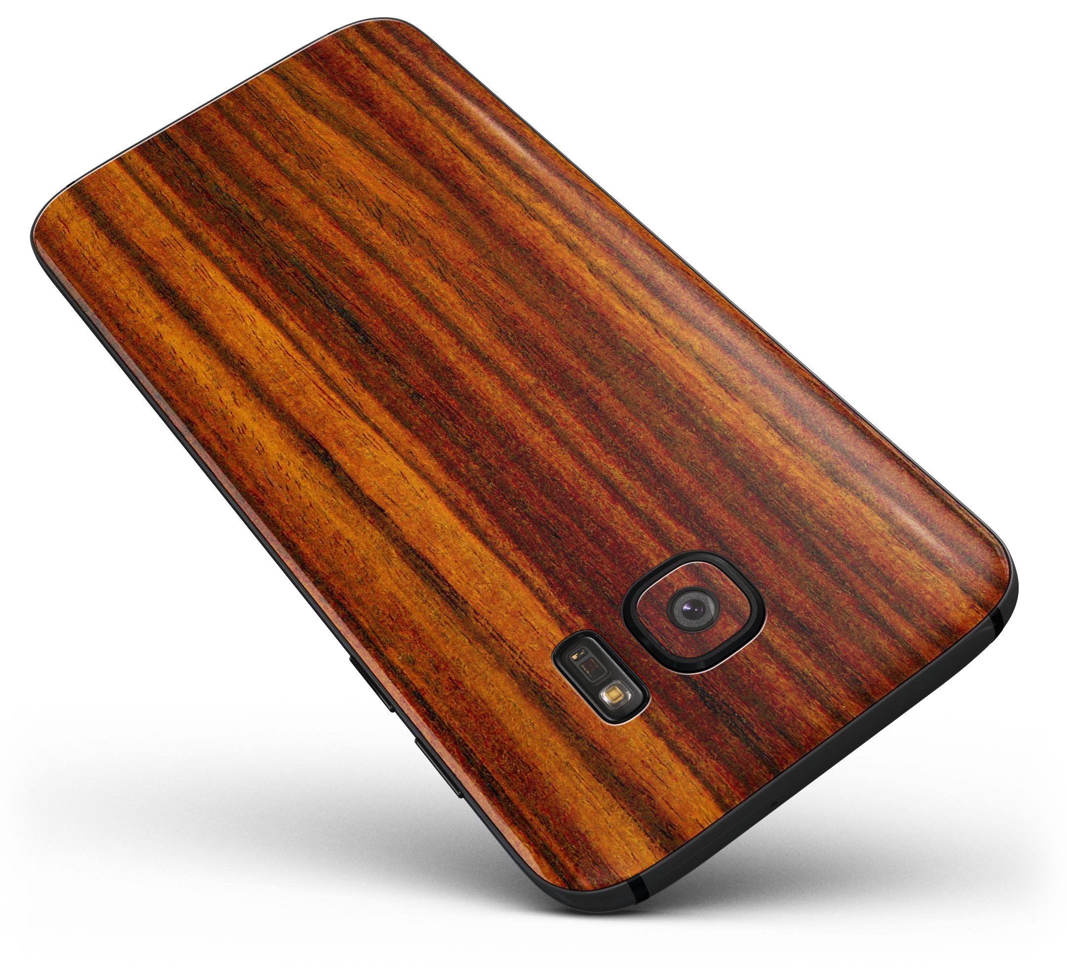 Design Skinz Design Skinz Bright Red Ebony Woodgrain Full-Body Wrap Decal Skin-Kit for The Galaxy S8 Plus