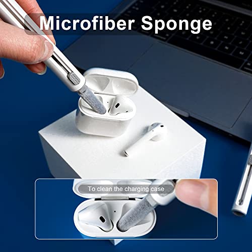 Bluetooth Earbuds Cleaning Pen 3 in 1 Cleaner Kit Earphone Brush, Multi-Function Portable Soft Cleaning Brush Pen Tools for Airpods Pro 1 2 3 Camera Lens Phone in-Ear Headphones Case