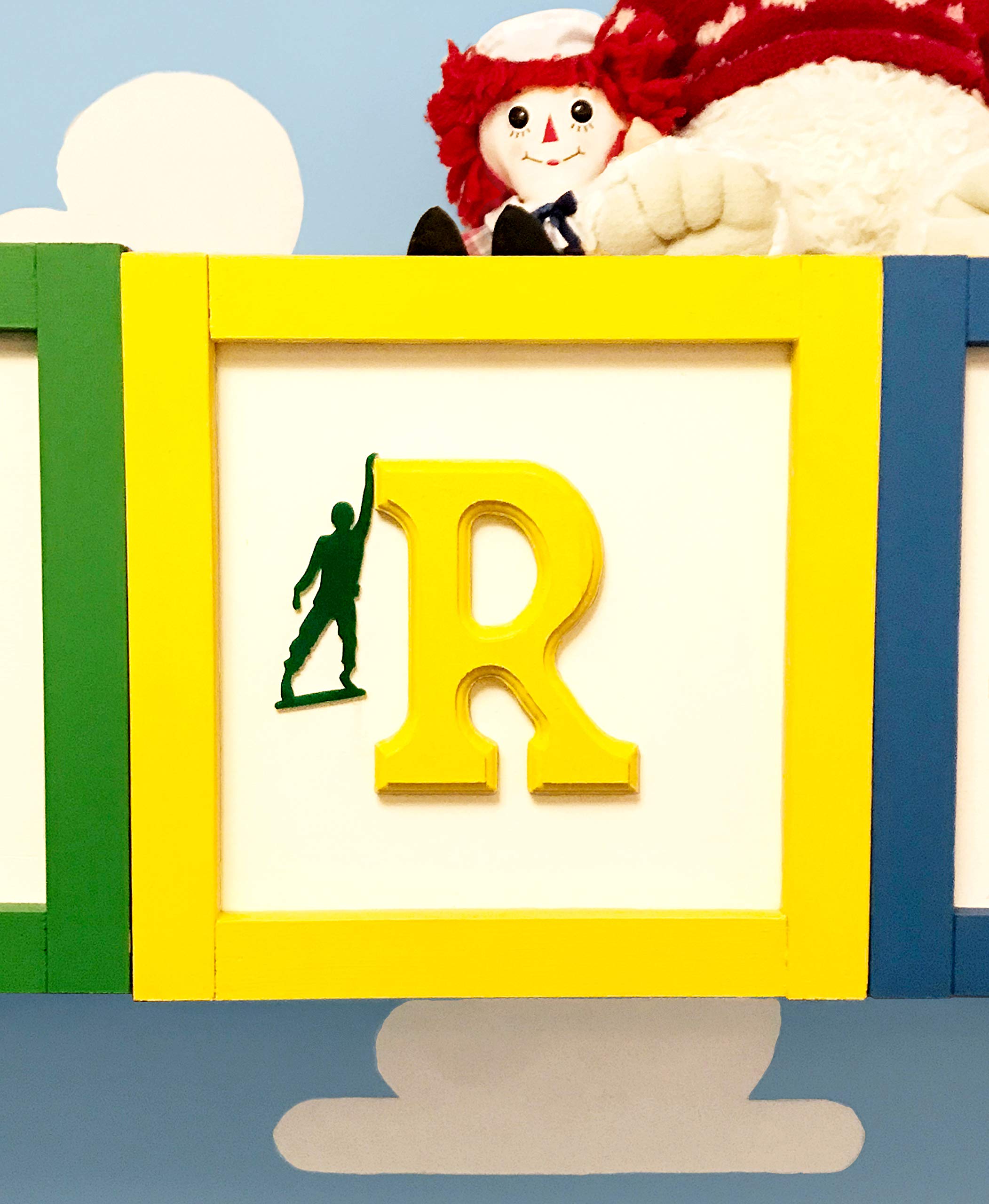 Set of 18 Army Men Acrylic Green Wall Decorations for a Kid's Toy Story Room or Andy's Room Nursery