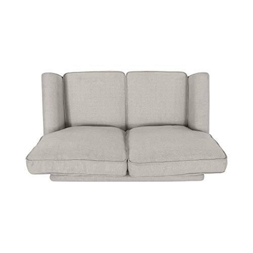GDFStudio Denise Loveseat, Mid-Century Modern, Minimal, Beige