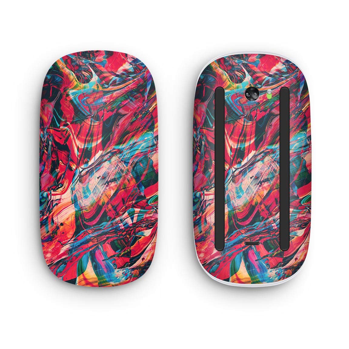 Design Skinz Liquid Abstract Paint Remix V87 Vinyl Decal Compatible with The Apple Magic Mouse 2 (Wireless, Rechargable) with Multi-Touch Surface