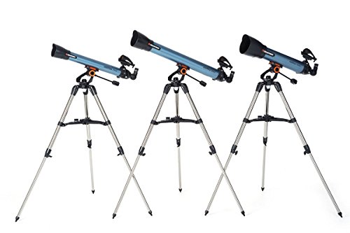 Celestron Inspire 100AZ Refractor Smartphone Adapter Built-In Refracting Telescope, Blue (22403)
