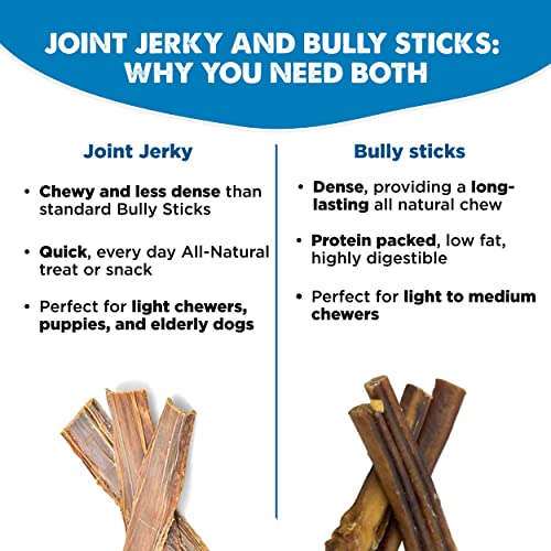 Best Bully Sticks 6-inch Joint Jerky Dog Treats (25 Pack) All Natural Beef Dog Treats