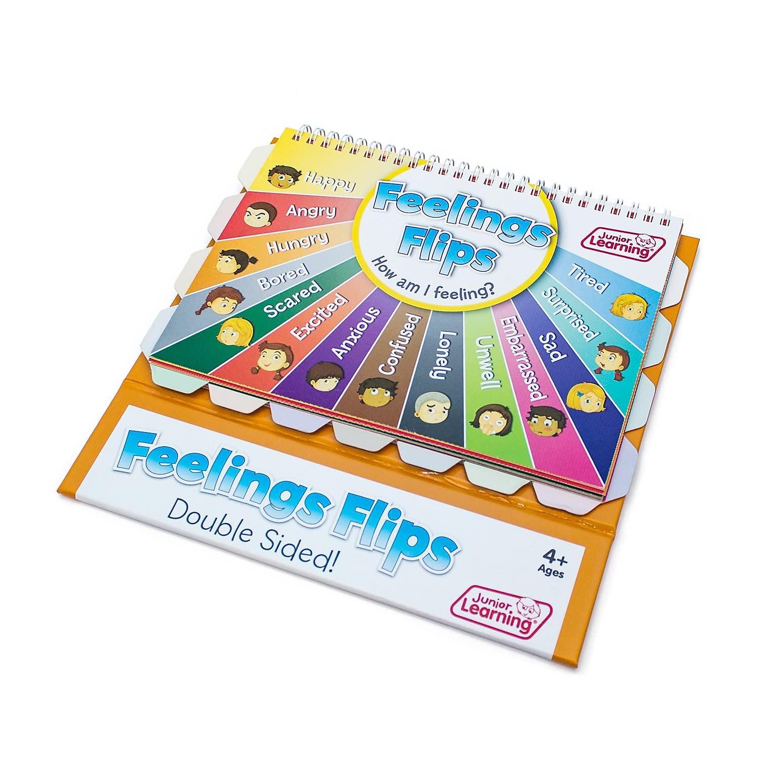 Junior Learning FLIP Chart Feelings 0.6 H x 9.6 L x 9.4 W