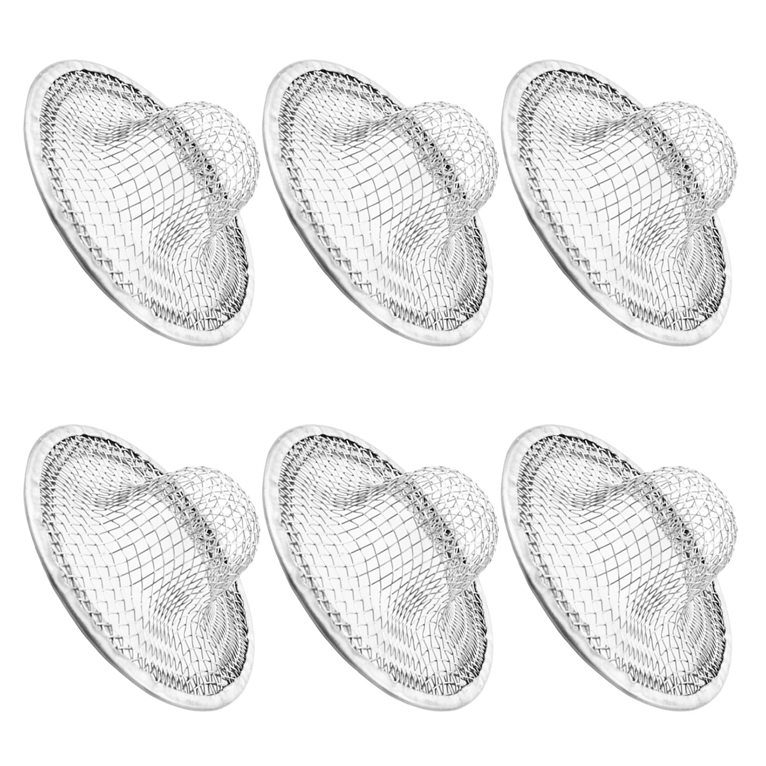 Yinpecly 70mm Dia Kitchen Sink Strainer Stainless Steel Mesh Sink Strainer, Perfect for Kitchen Sink, Bathroom Bathtub, Floor Drain, Balcony Drain Hole, Narrow Rim 6Pcs