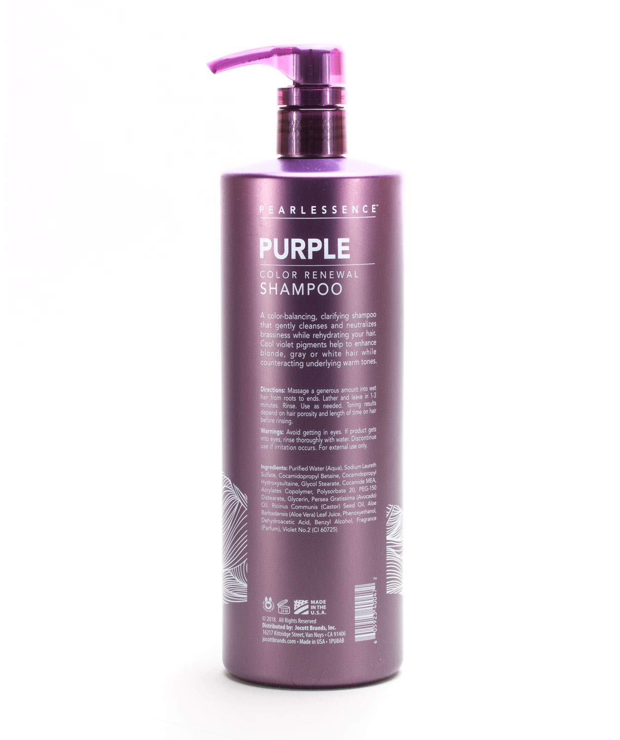 Pearlessence Purple Shampoo - Protect, Balance, and Brighten Blonde, Highlighted, Gray or White Hair | Neutralize Brassiness | Hydrates and Revitalizes | No Sulfates, No Parabens