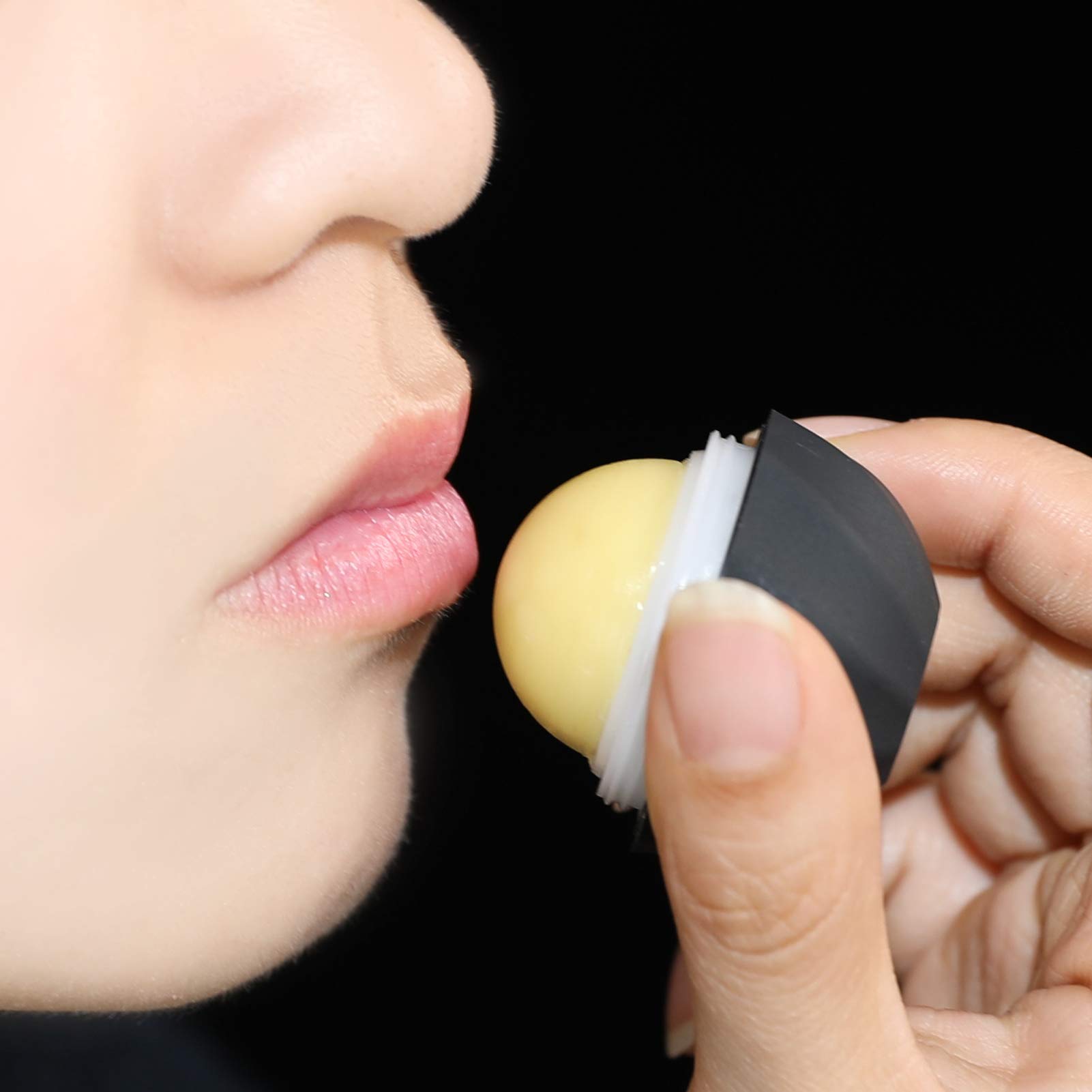 longway 0.24Oz (7ml) Empty Lip Balm Sphere Containers | Screw Cap Lipstick Tubes/Chapstick Tubes/Chapstick Holder for Lip Gloss & BPA FREE (Pack of 10, Black)