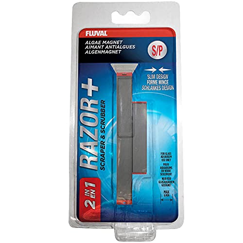 Fluval Razor+ 2-in-1 Magnet Scraper, Aquarium Glass Scraper, Small