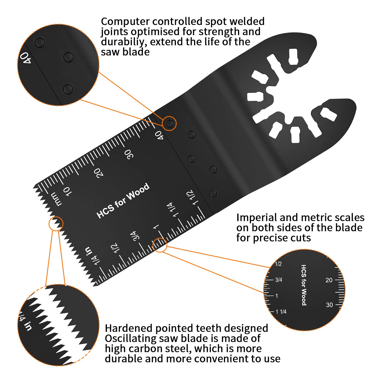 84 Pcs Oscillating Tool Blades, Quick Release Oscillating Saw Blades Wood Metal Plastic Multitool Blades kit with Sandpaper Compatible with Dewalt, Milwaukee, Makita, Ryobi, Rockwell, Bosch
