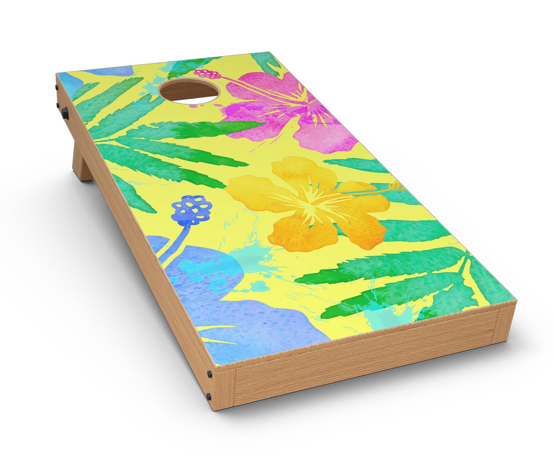 Design Skinz Summer Tropical Skin Set for Cornhole (Skin Only) - Tropical Fluorescent v2