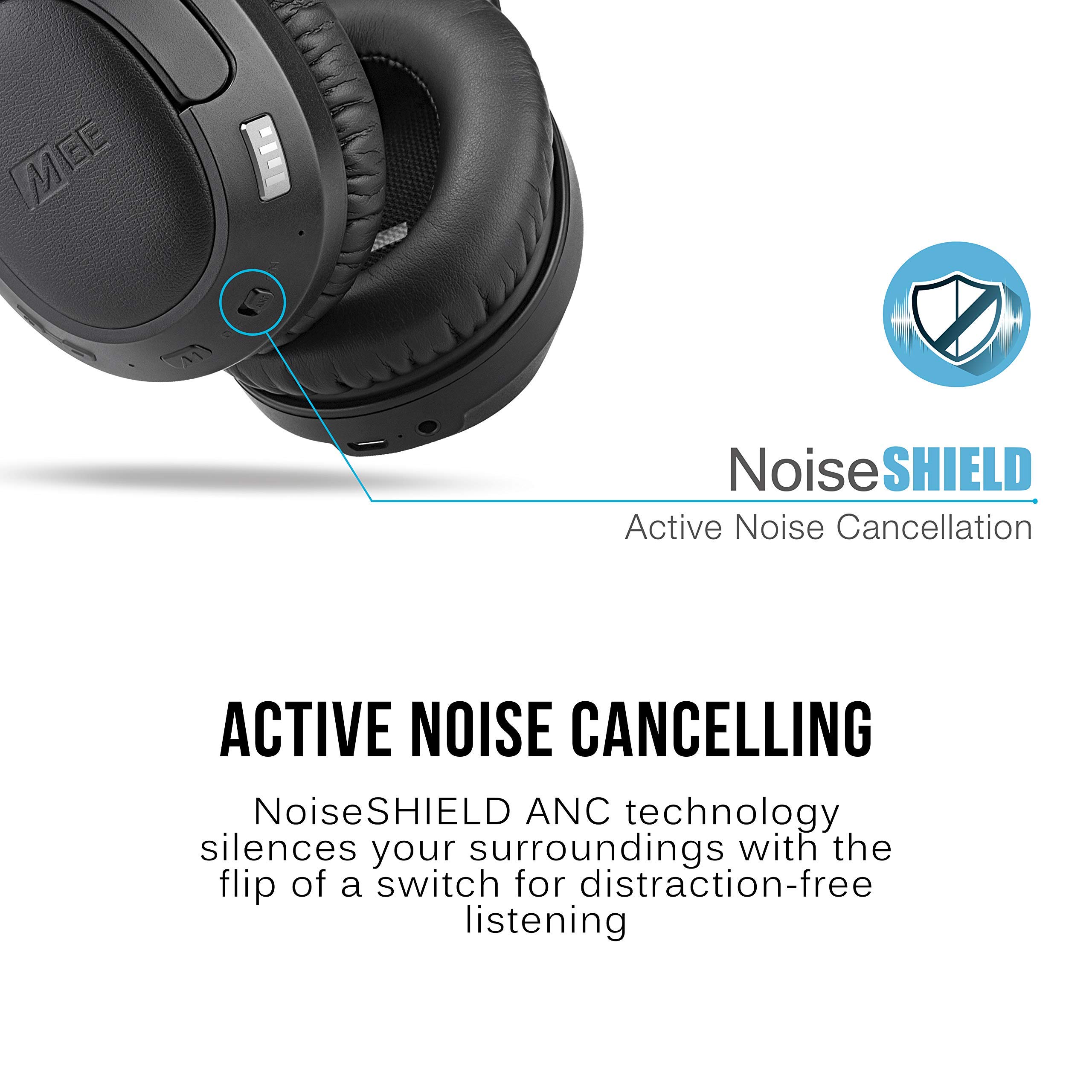 MEE audio Matrix Cinema ANC Bluetooth wireless Active Noise Cancelling headphones with aptX Low Latency, CinemaEAR audio enhancement, and active noise cancellation