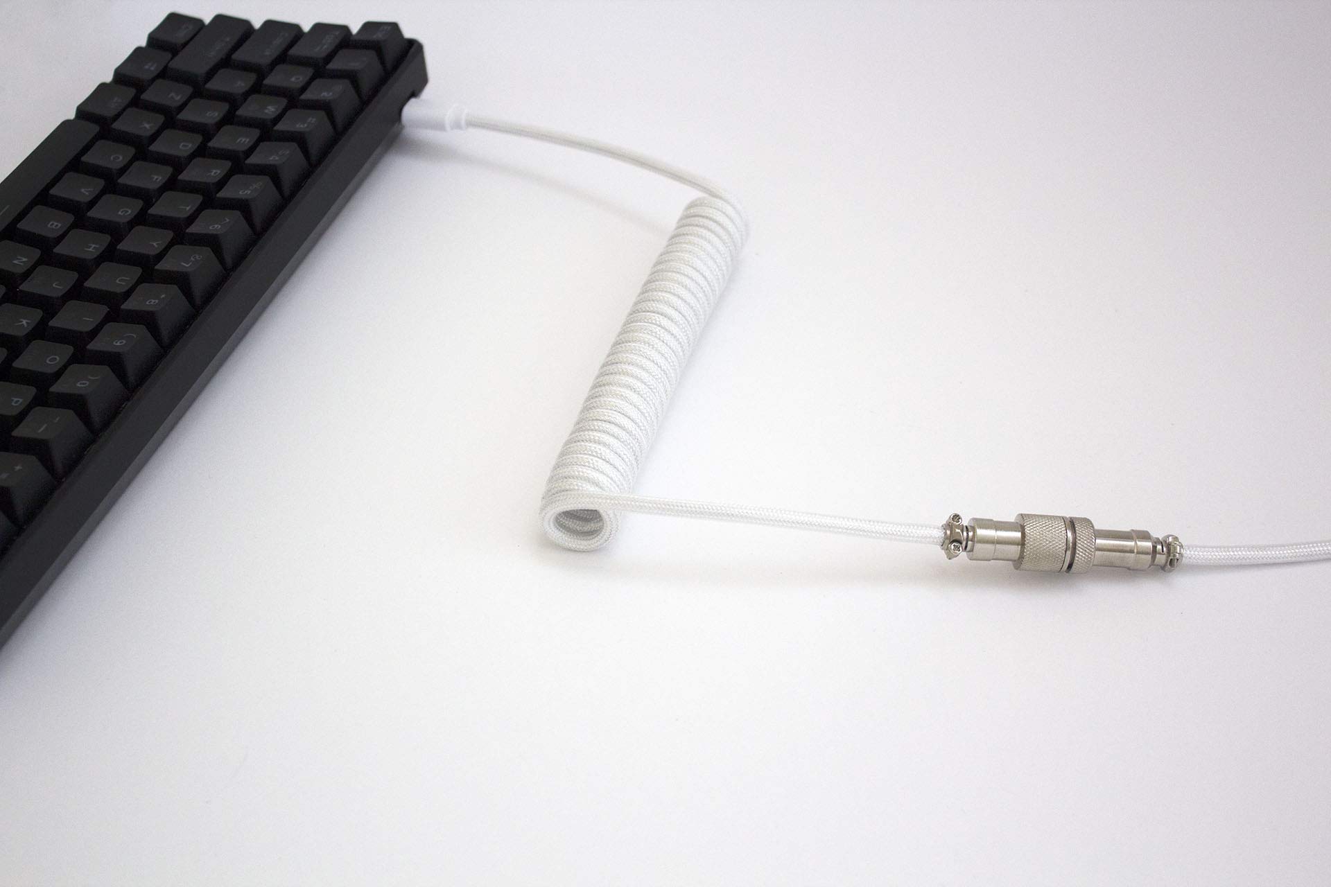 Tez Cables Z-Series Custom Coiled Aviator USB-C Keyboard Cable (White)…