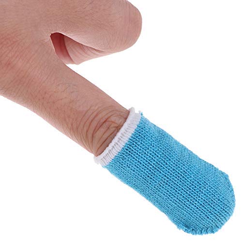 XJXJ Full Touch Screen Game Fingertips Sweat-proof Anti-static Phone Finger Sleeves Yellow fingerless work gloves (Color : Yellow)
