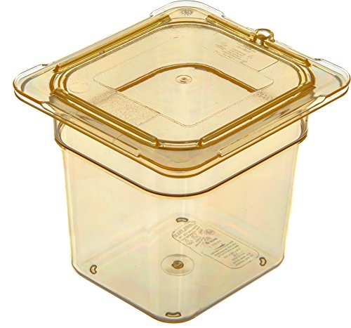 Carlisle FoodService Products 3088513 StorPlus High Heat Food Pan, 6" Deep, Sixth Size, Amber