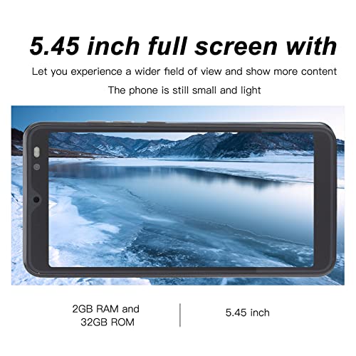 ASHATA Unlocked Android Cell Phone,5.45 Inch HD Full Screen Smartphone Kit,2GB RAM 32GB ROM Dual SIM Dual Standby Cell Phone with Face Recognition,for Kids,Elders(Blue)
