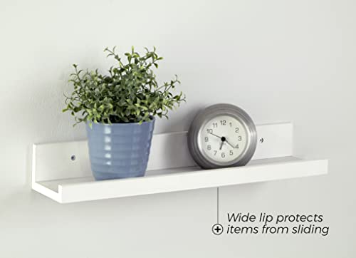 ClosetMaid 1657 Floating Wall Shelf, White, 19-Inch