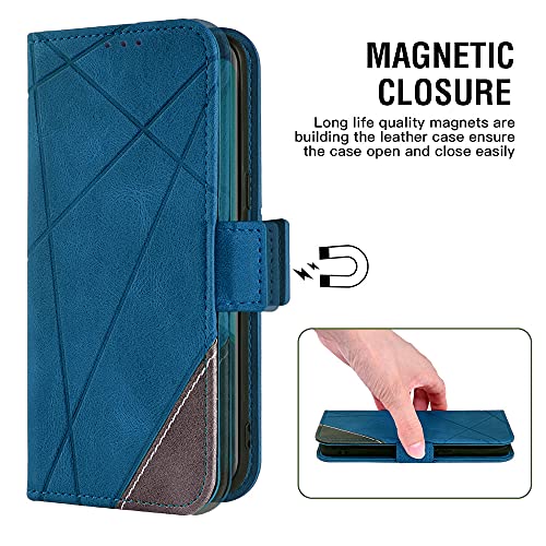 Asuwish Compatible with LG V60 ThinQ V60ThinQ 5G G9 Thin Q Wallet Case and Tempered Glass Screen Protector Leather Flip Cover Card Holder Cell Accessories Phone Cases for LGV60 V 60 60ThinQ 60V Blue