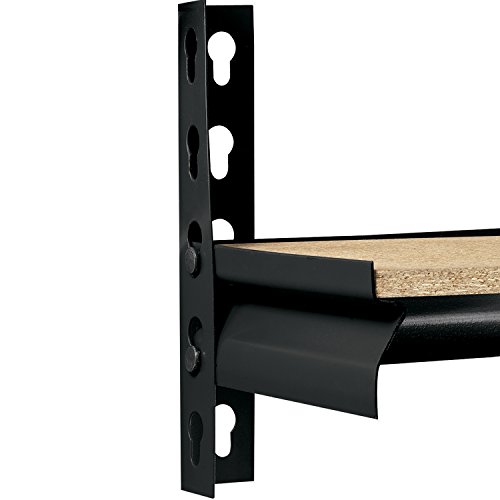 Edsal URWM184872BK Black Steel Storage Rack, 5 Adjustable Shelves, 4000 lb. Capacity, 72" Height x 48" Width x 18" Depth