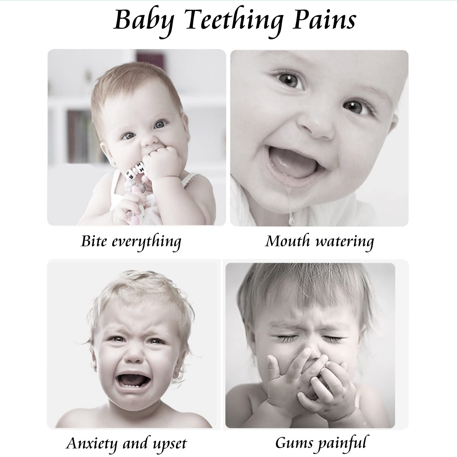 Baby Teething Toys Sensory Toys for Autistic ADHD, SPD, Oral Motor Children, Teething Straws Sticks, Baby Boy Girl Gitfs Package for 3 6 12 36 Months Baby Teether