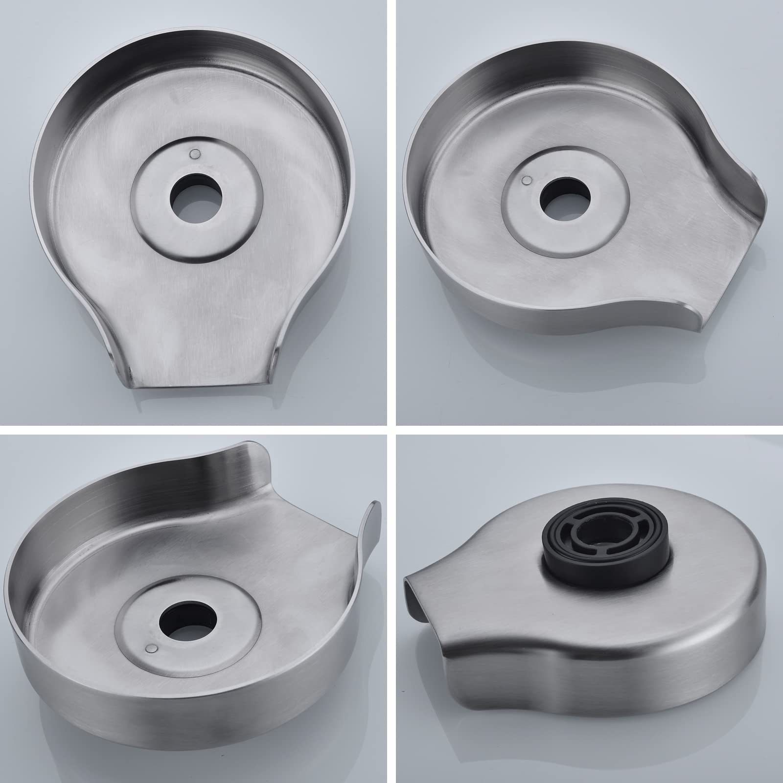 RANDOM Solid Metal Kitchen Sink Glass Rinser,Faucet Glass Rinser for Kitchen Sinks,Bottle Washer,Kitchen Sink Accessories,Stainless Steel,Brush Nickel.