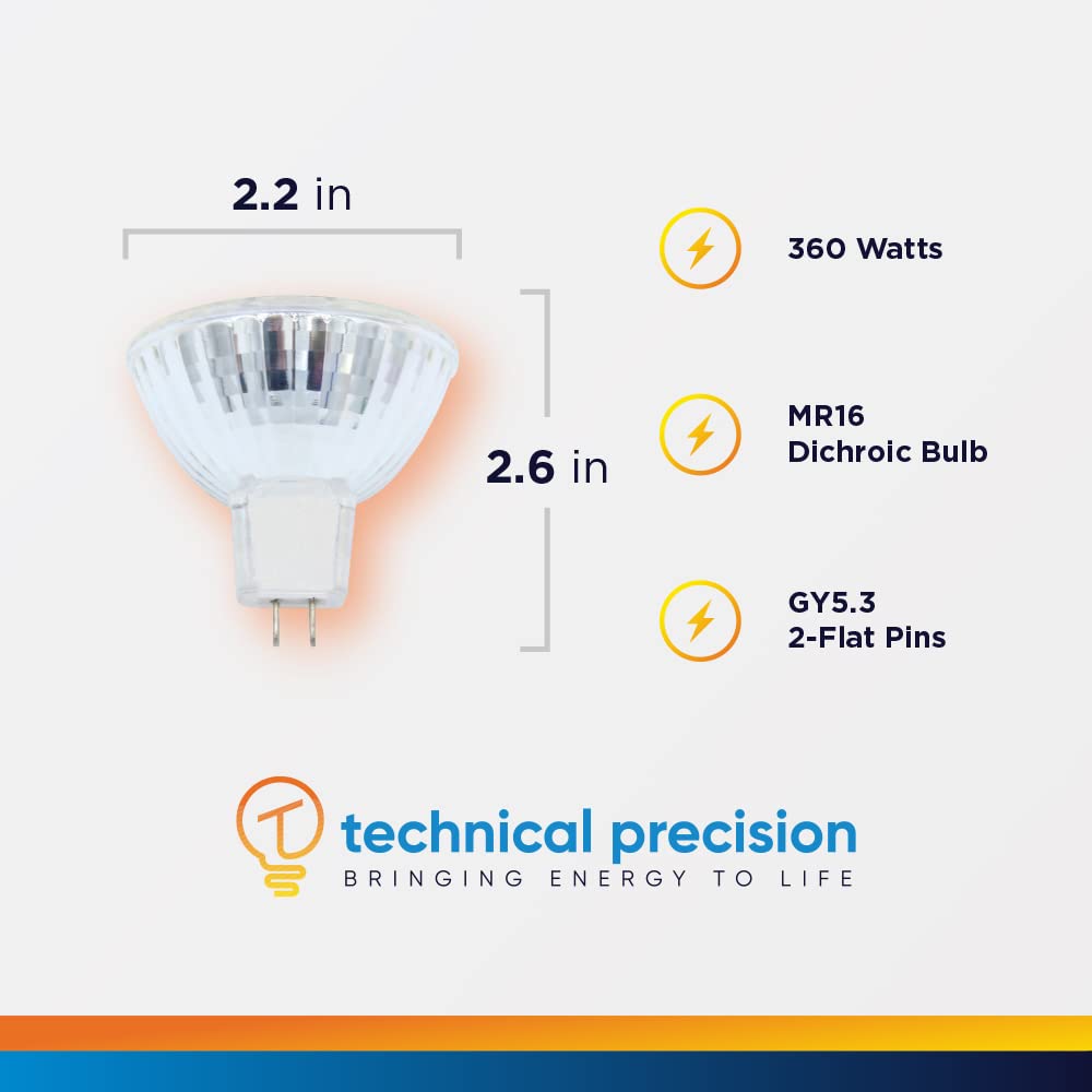 Enx 360W 82v Projector Bulb with GY5.3 Base - Overhead Projector Lamp 02600 Dichroic Bulb - MR16 Reflector Projector Bulb - 2 Pack