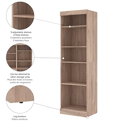 Bestar Pur 25W Shelving Unit in bark Grey