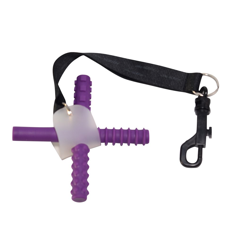 CHU-BUDDY Chubuddy Chew Holder Black Screen Print- Black Tether and Natural Strap