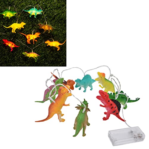Battery Operated String Lights, Romantic Decorations Warm White Light LED Dinosaur String Lights IP43 Waterproof for Homes for Children for Gardens