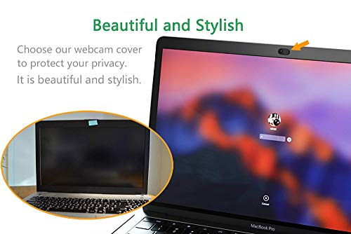 CloudValley Webcam Cover Slide[2-Pack], 0.023 Inch Ultra-Thin Metal Web Camera Cover for MacBook Pro, iMac, Laptop, PC, iPad Pro, iPhone 8/7/6 Plus, Protect Your Visual Prvacy [Black]