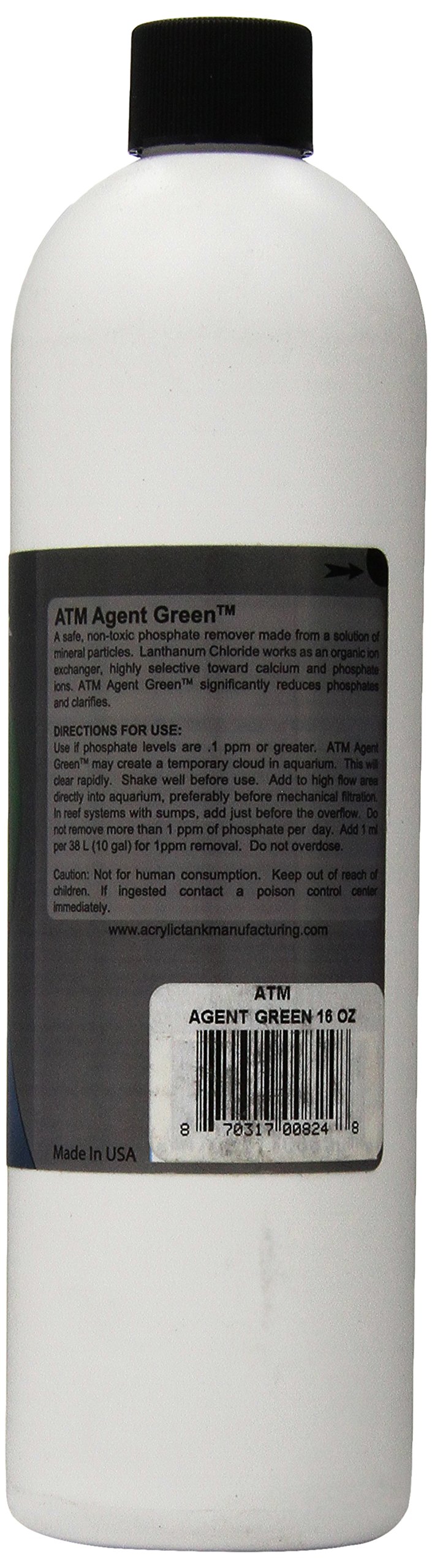 ATM Aquarium Products Agent Green Phosphate Remover Lanthanum Chloride 16 oz