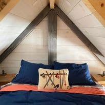 Chandler 4 Corners Artist-Designed Ski Rack Hand-Hooked Wool Decorative Throw Pillow (14β x 20β) Ski Pillow for Couches & Beds - Easy Care & Low Maintenance - Ski & Winter Sports Throw Rug