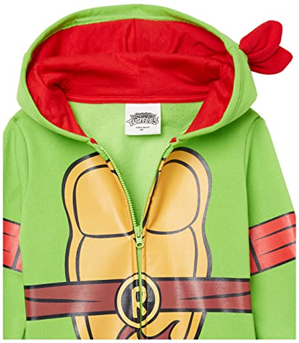 Teenage Mutant Ninja Turtles Baby Boys Graphic Zip-up Hoodie Sweatshirt, Red, 4T US