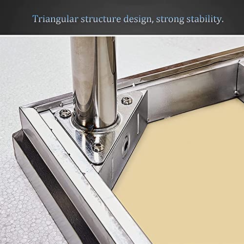 Business Hotel Kitchen Work Catering Table, Kitchen Work Table Stainless Steel Kitchen Prep Food Commercial Grade Metal Scratch Resistent Workbench with Adjustable Table Toot Rack (Size : 80x40x80cm