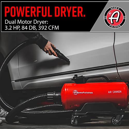 Adam's Air Cannon Car Dryer Blower - Powerful Detailing Wash | Filtered Dryers, Blowers & Blades Safer Than Microfiber Towel Cloth